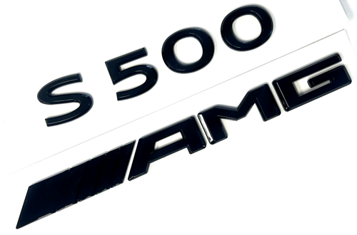 #3 BLACK S500 + AMG REPLACEMENT FOR MERCEDES REAR TRUNK NAMEPLATE ...