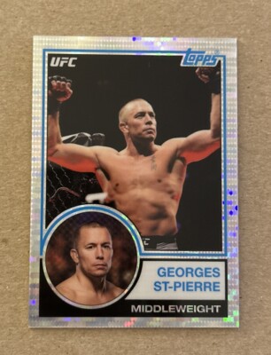 2018 Topps Chrome UFC Georges St Pierre Middleweight Pulsar Refractor ...