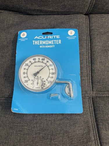 Acu-Rite Wall Mounted Thermometer with Humidity For Indoor or Outdoor ...