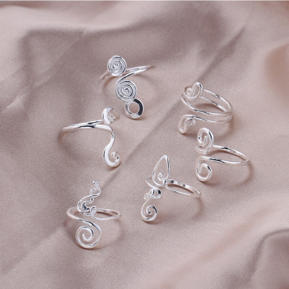 Toe Ring Adjustable Opening Toe Knuckle Ring Women Summer Beach Foot ...
