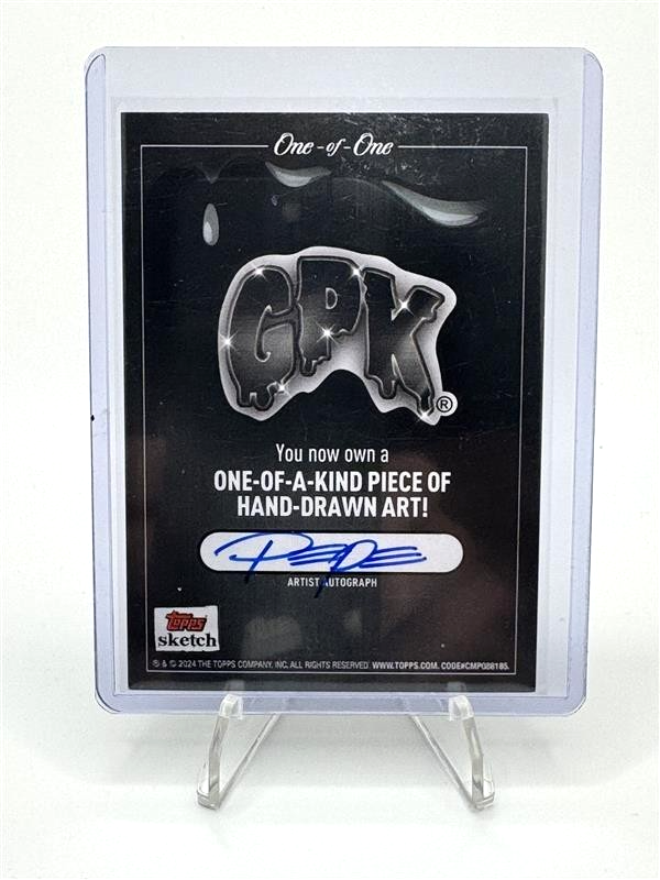 Garbage Pail Kids Sketch 1/1 Ultra-Rare Black Back - Darrin Pepe GPK ...