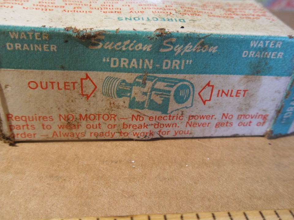 Vintage "Drain-Dri" Suction Syphon, Water Drainer, 1950's, Original Box ...