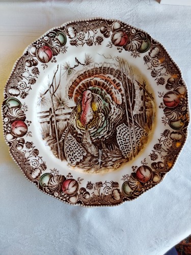 Johnson Brothers His Majesty 10-1/2” Dinner Plate Thanksgiving Turkey ...