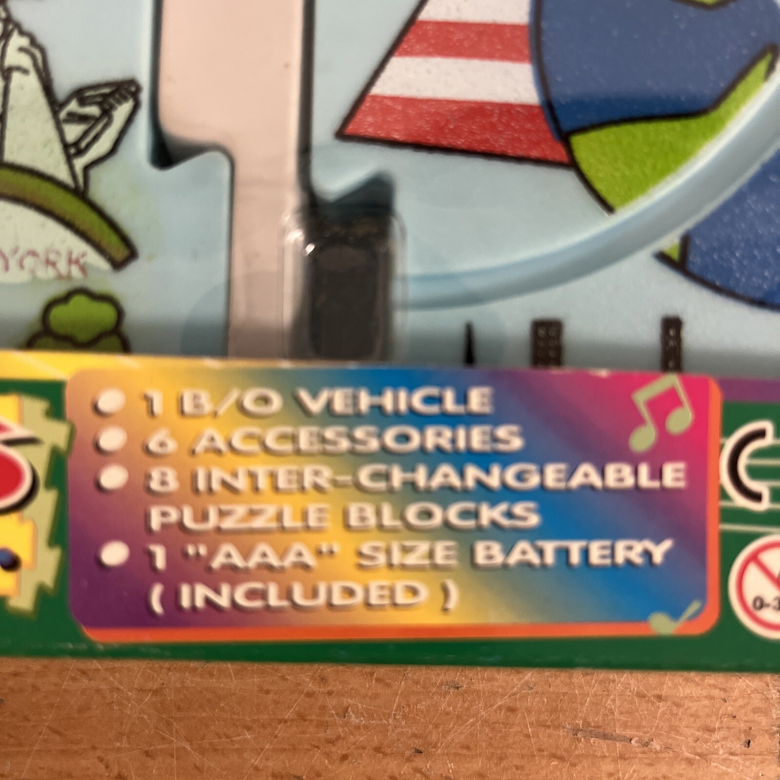 PUZZLE VEHICLE SET- BLACK TRAIN- WITH ELECTRONIC SOUNDS - GO USA CITIES ...