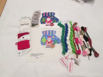 SANTA ON A STARRY NIGHT MITTEN-ACOD-HP NEEDLEPOINT CANVAS-THREADS ...