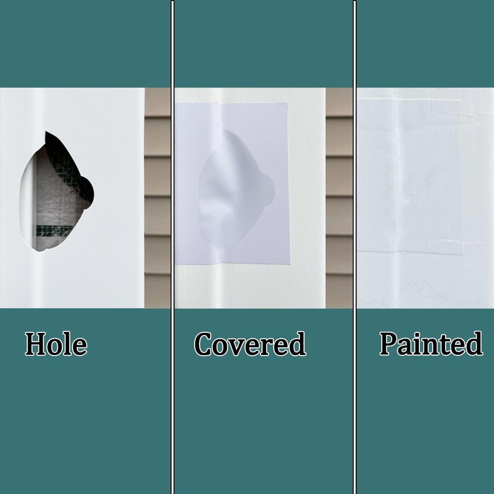 Vinyl Siding Repair Kit 12Pcs 6.3X4.75Inch Self-Adhesive Patch PVC Tape ...