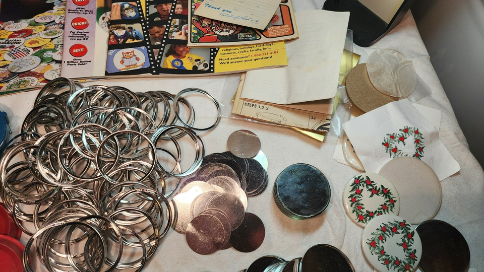 Vintage Badge-A-Minit Hand Operated Button Machine Double Lot ...