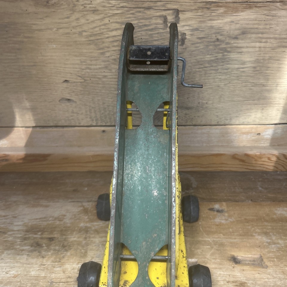 Vintage Marx Lumar Conveyor Loader Pressed Steel Toy Yellow Green Parts ...
