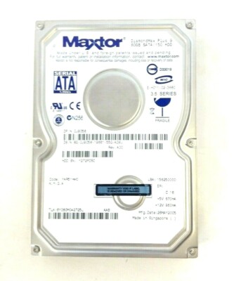 80GB Maxtor 6Y080M042731A YAR51HW0 DiamondMax Plus 9 3.5" SATA Hard ...