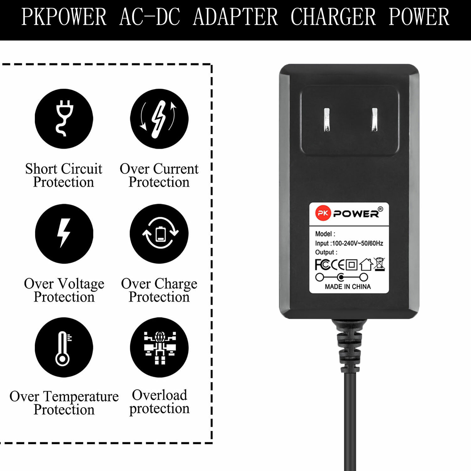 Pkpower AC Adapter for Mettler-Toledo PS60 Digital Postage Scale ...