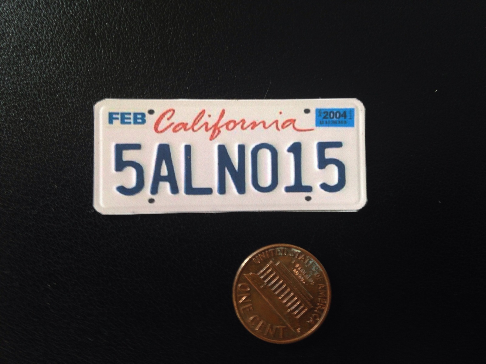 Vinyl 1/5 scale California license plate decals for your r/c car or ...
