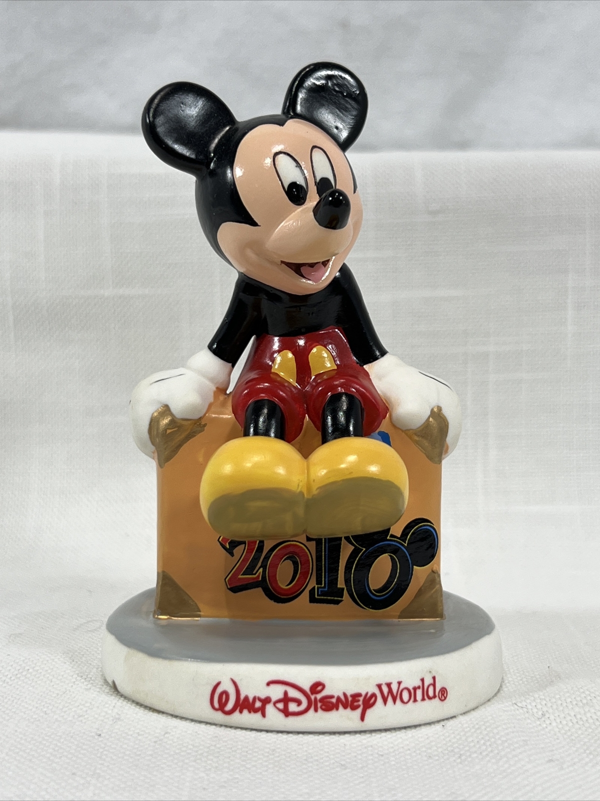 Disneyland Mickey Mouse 2010 Figure Porcelain Figurine Sitting 55th ...