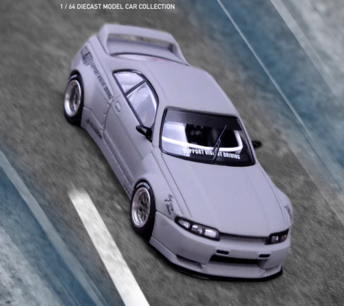 AU Inno 1:64 JDM Grey Skyline GTR R33 Pandem Sports Model Diecast Metal ...