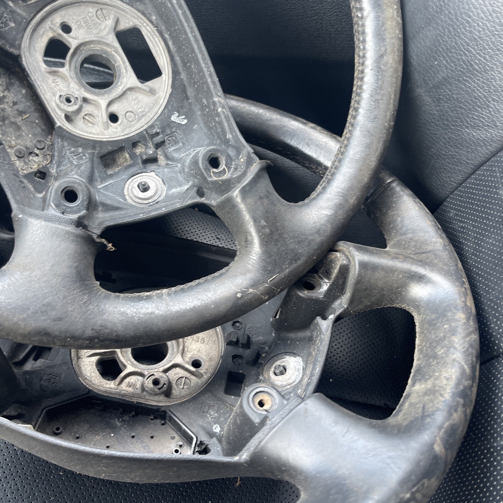 Audi A6 Steering Wheel OEM Grey Leather Gray 4 Spoke Jive 74j for sale ...