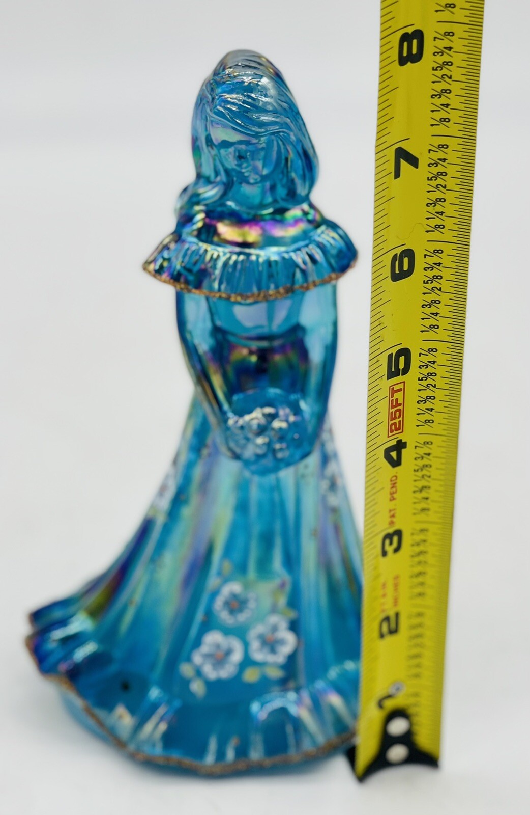 Fenton Art Glass Blue Carnival Bridesmaid Doll Figurine Shelly Fenton ...