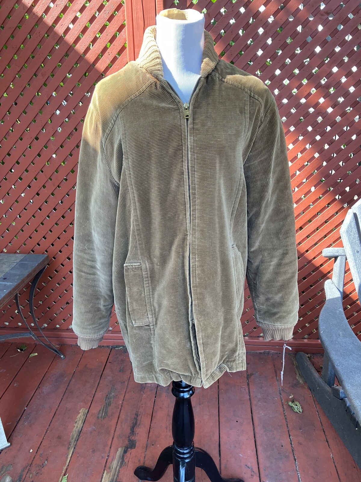 1970s Kmart Corduroy Coat With Plush Lining Med - Gem