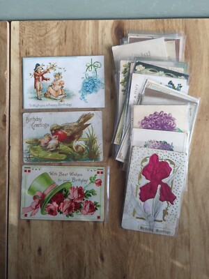 Postcard Lot HUGE Birthday Postcards (Lot Of 29) HOLIDAY - RARE ...