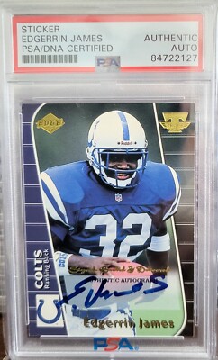 1999 Collectors Edge Triumph Edgerrin James RC Autograph /40 PSA DNA ...