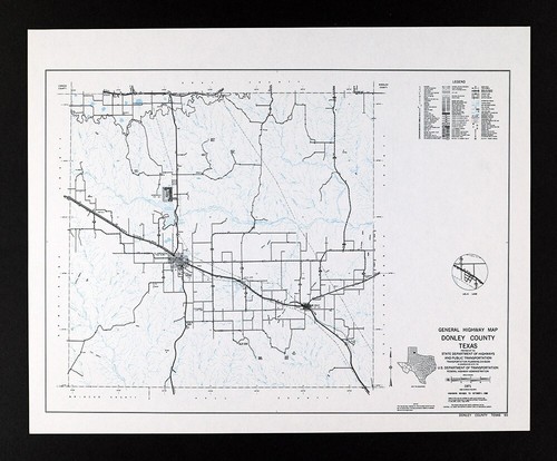 Texas Map - Donley County - Clarendon Hedley Howardwick Lelia Lake ...