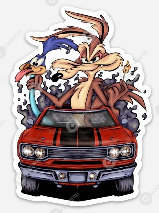 Muscle Car Caricature Drawings
