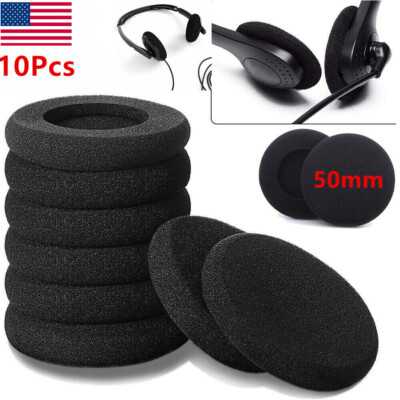 10x 50mm Foam Pads Ear Pads Cushion Sponge Earpads Headphone Headset ...