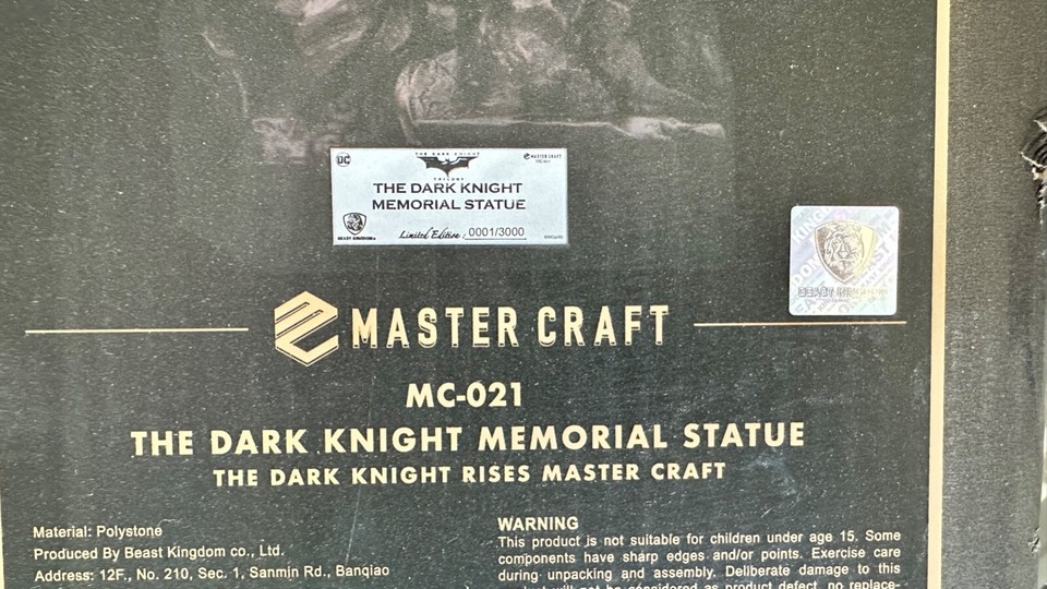 Beast Kingdom Batman The Dark Knight Memorial Statue MC-021 # 1871 of ...