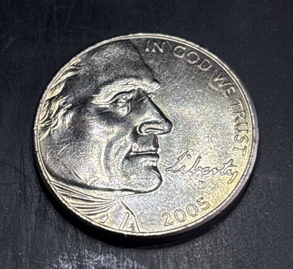 2005 D Jefferson Nickel Speared Buffalo From A BU Roll | eBay