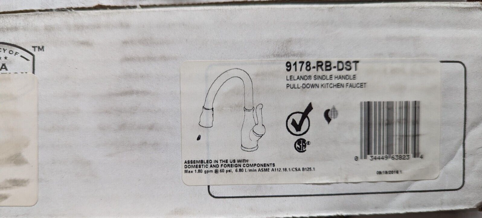 Delta 9178-RB-DST Venetian Bronze Leland Pull-Down Kitchen Faucet | eBay