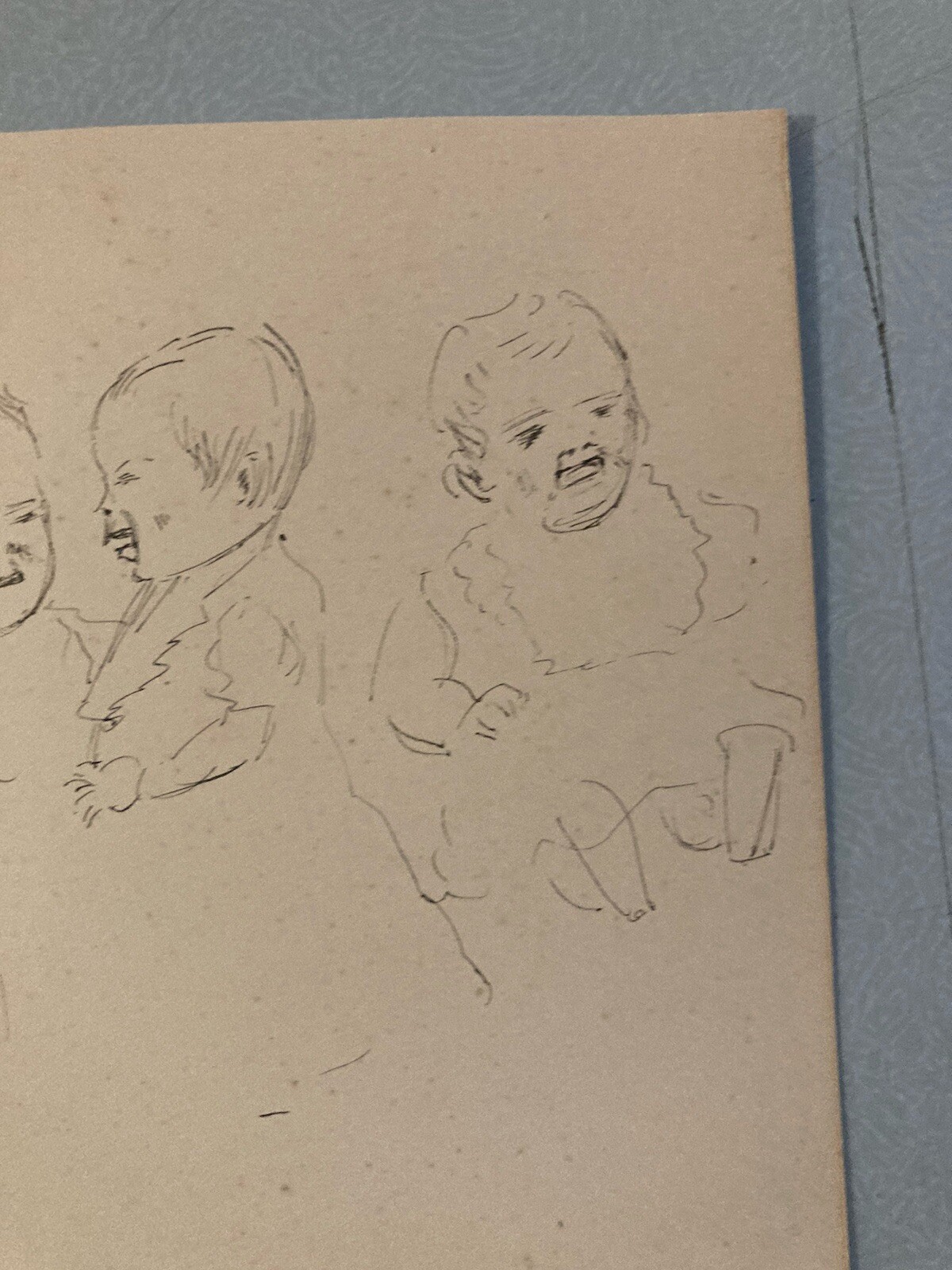 Very Nice Drawing Antique Ink Child Baby Portrait Character Xixth to ...