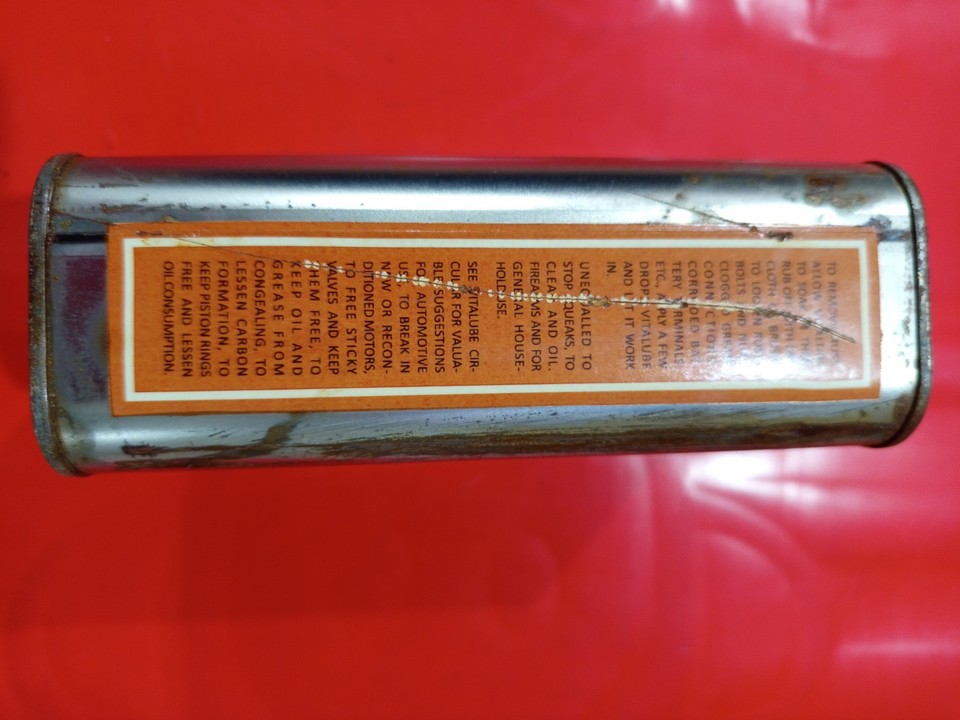 Oilzum Vita-Lube Vintage Style Oil Can Reproduction - Real Aged Rusty ...