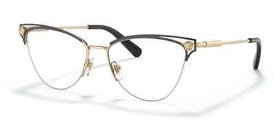 Versace VE 1280 1433 55mm Gold/Black Metal Cat-Eye Eyeglasses | eBay
