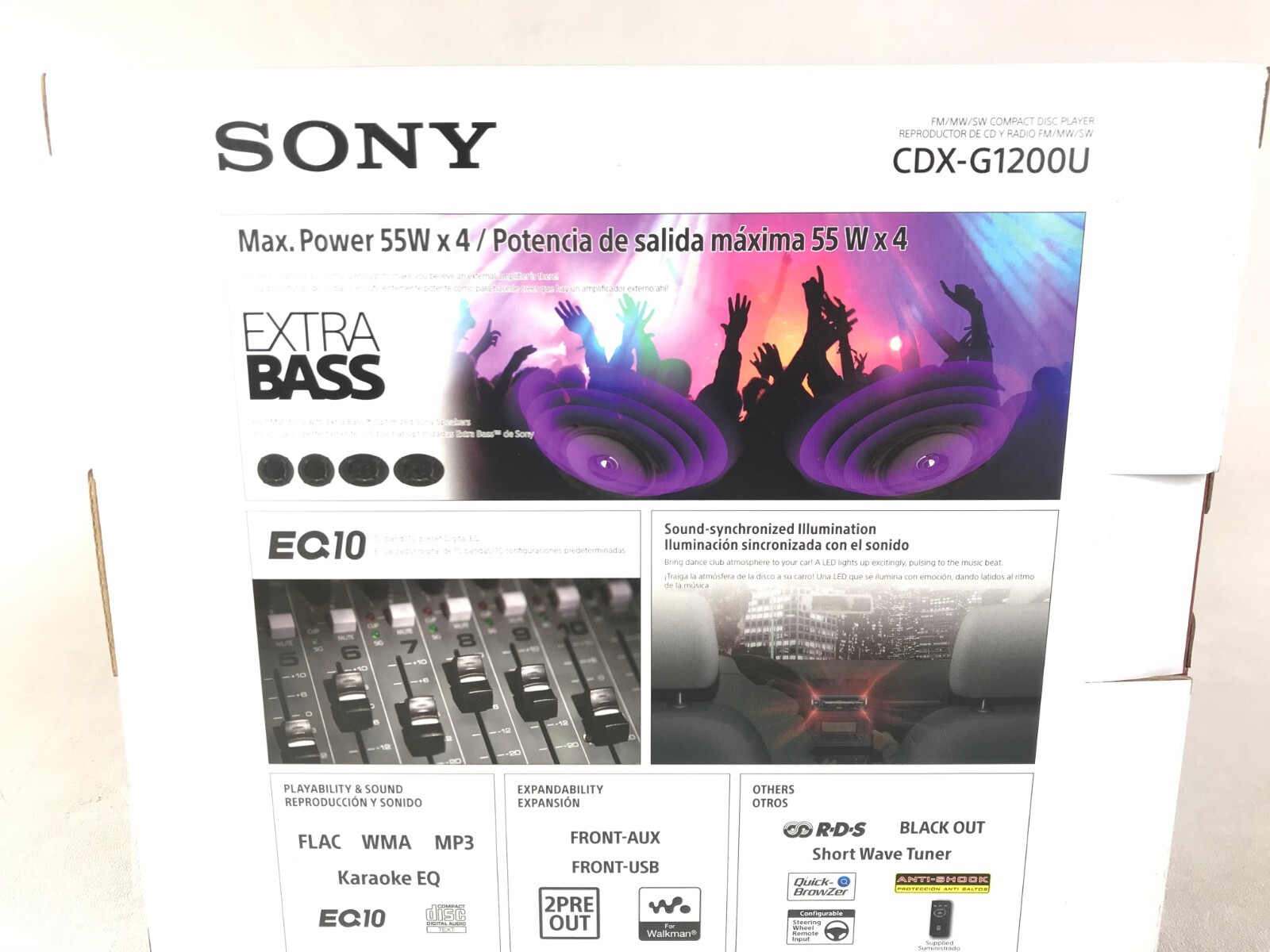 Sony CDX-G1200U CD Player Car Stereo iPhone Android MP3 USB Aux AM FM ...