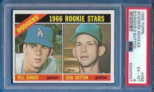 1966 Topps Don Sutton RC Rookie Card #288 Los Angeles Dodgers EX-MT PSA ...