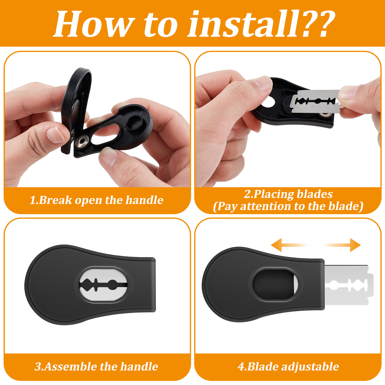 2Pcs Dough Scoring Tool Extractable Sourdough Scoring Cutter with 10 ...