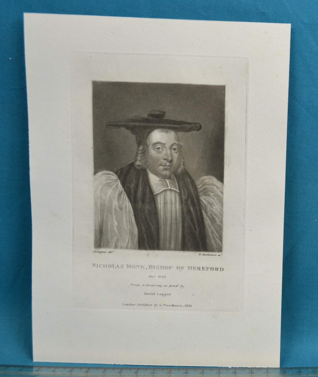 Original 1815 Antique Engraving Print Nicholas Monk Hereford Earlom ...