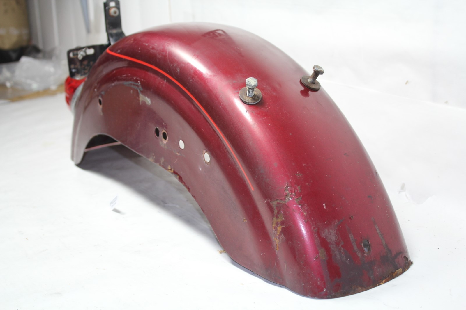 FXR rear fender w/ FREE taillamp Harley FXRT FXRD FXLR FXRP FXRS Red ...