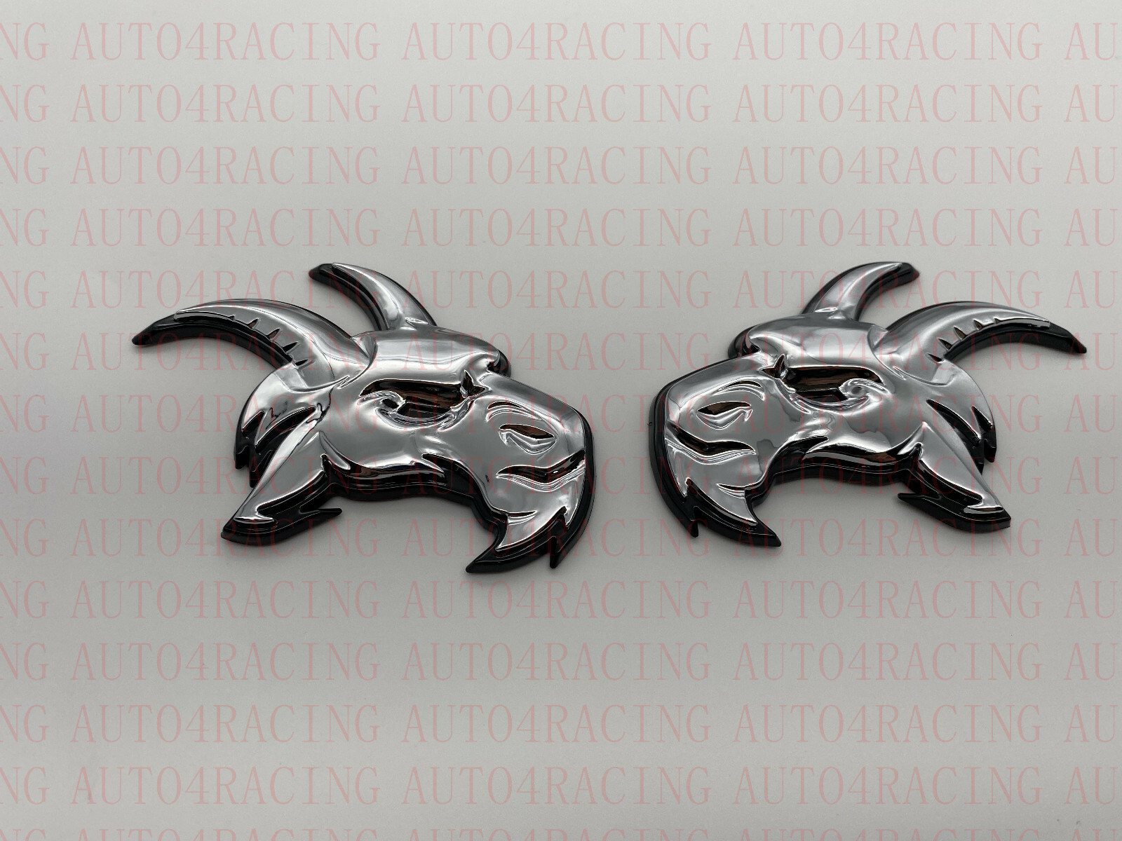 New Ram Head Emblem for TRX Ram 1500 Fender badge Hellcat Style Chrome ...