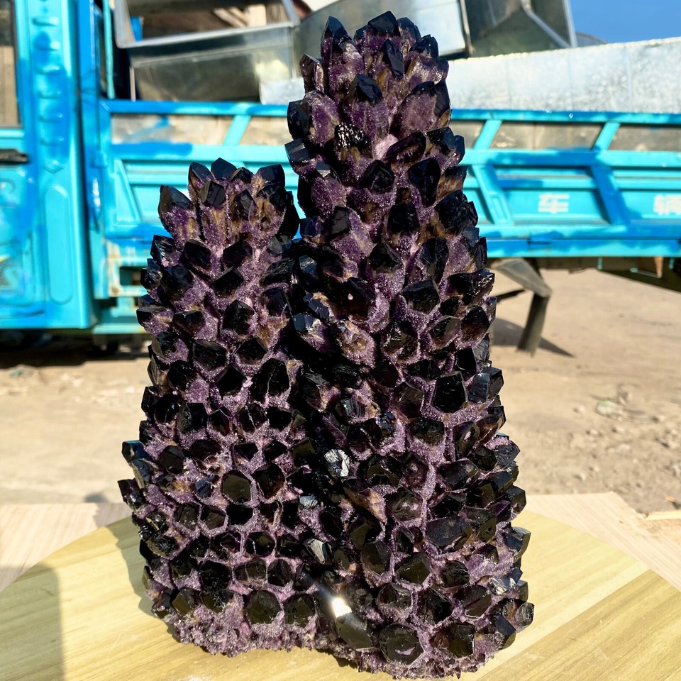 18LB New Find purple Phantom Quartz Crystal Cluster Mineral Specimen ...