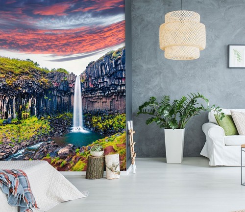 3D Straight Waterfall K3732 Wallpaper Mural Self-adhesive Removable ...