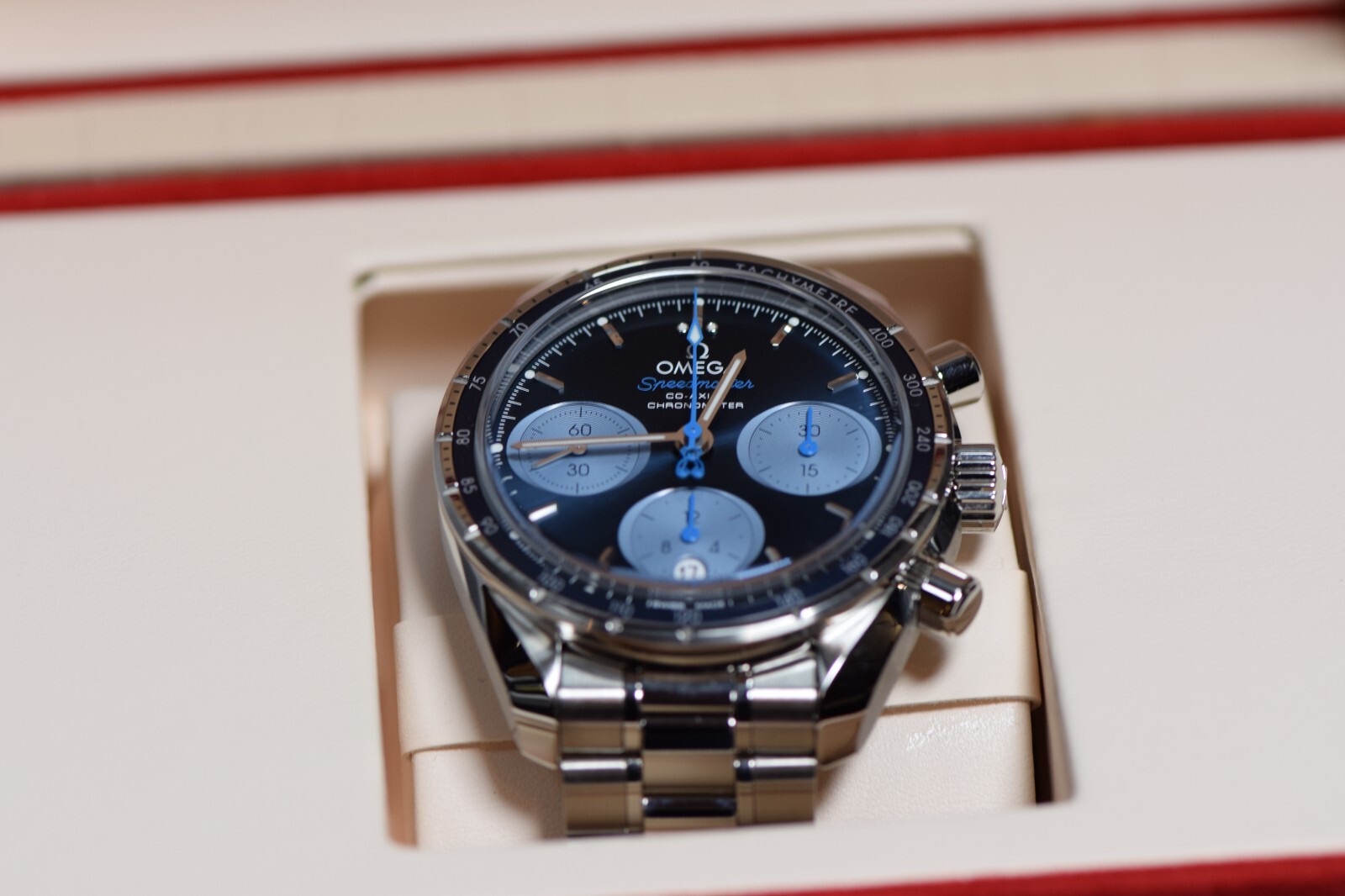 Mint Omega Speedmaster 38 Orbis Edition Blue Dial Watch 324.30.38.50.03 ...