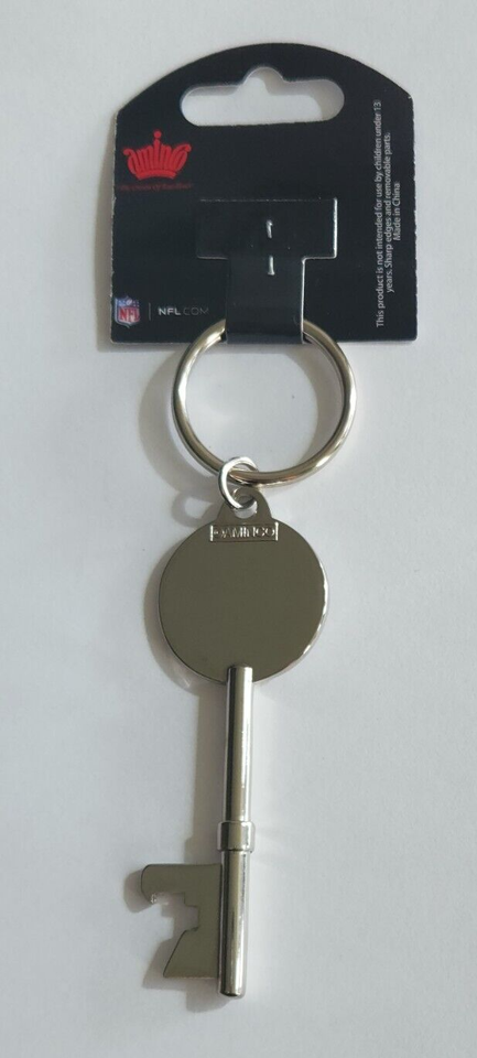 NEW YORK GIANTS Premium Solid Metal Bottle Opener Keychain Silver Key ...