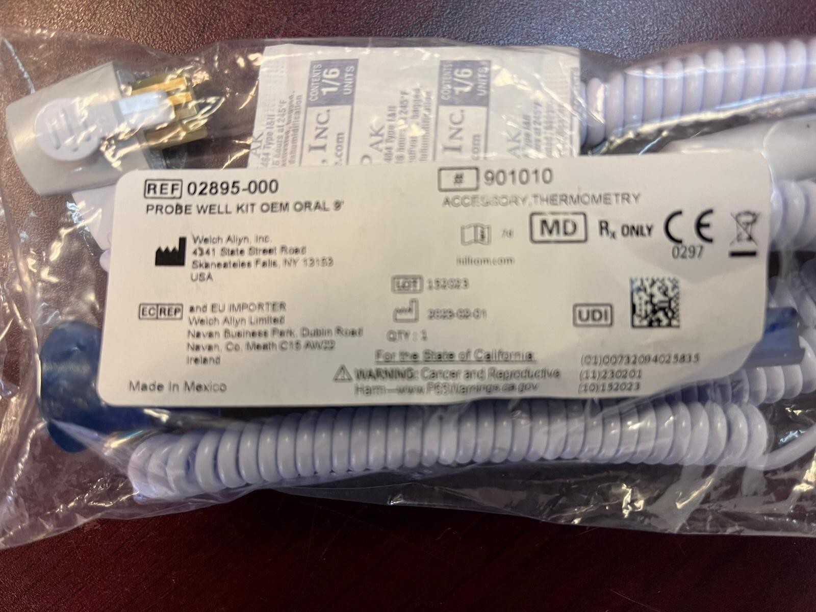 Welch Allyn 02895-000 Oral Temperature Probe and Well Assembly for ...