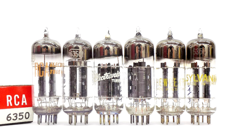 6 Strong Testing Vintage Mixed Brands 6350 Vacuum Tubes...........1 N.O ...