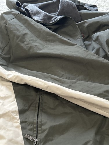 Mens Olive/Khaki Ketchikan Alaska Windbreaker Rain Jacket XL Reversible ...