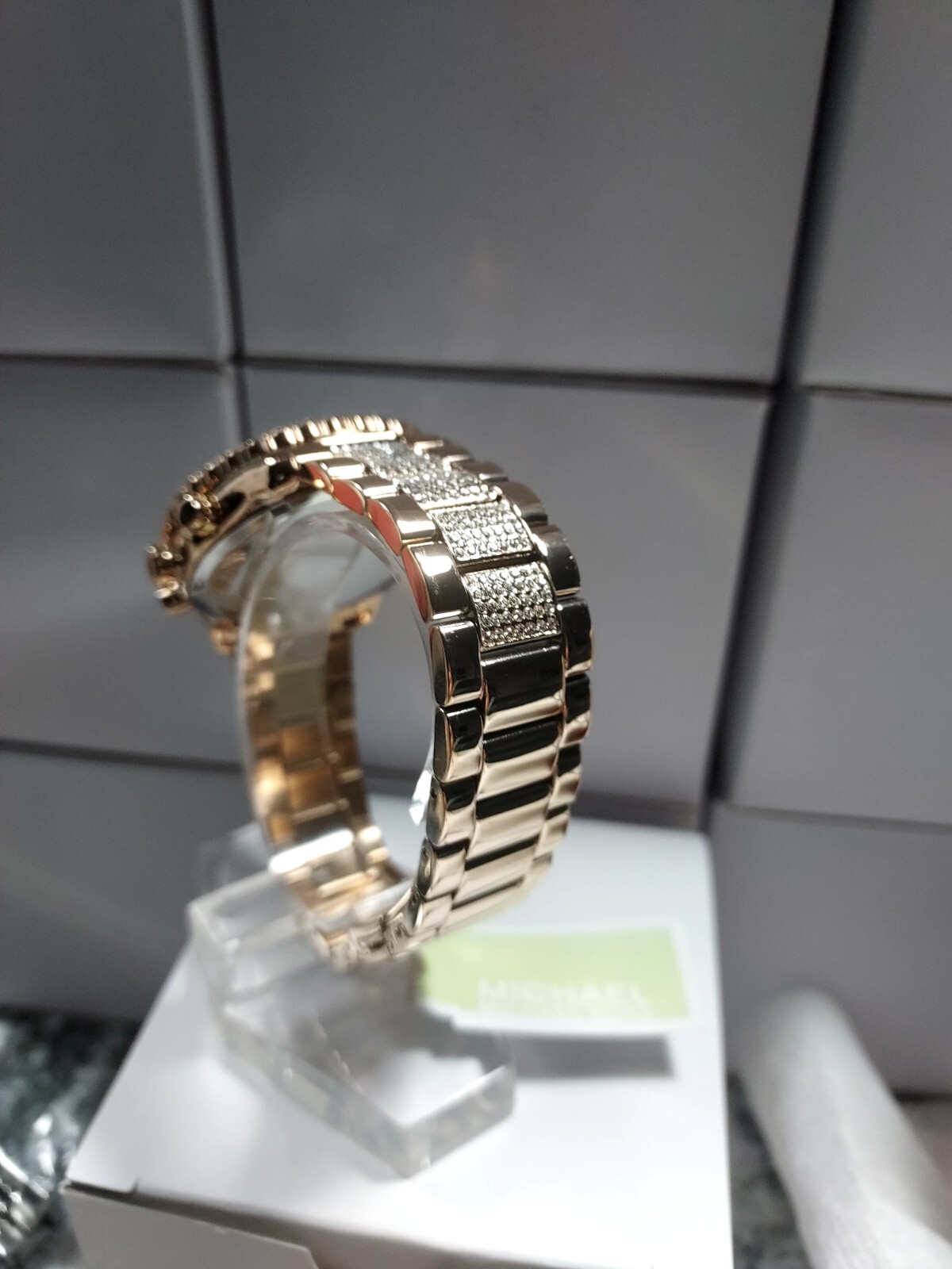 Michael Kors MK6791 Crystal Layton Stainless Steel Rosegold Ladies ...