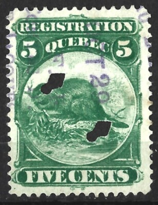 CANADA / QUEBEC 1871 5c GREEN REGISTRATION STAMP USED | eBay UK