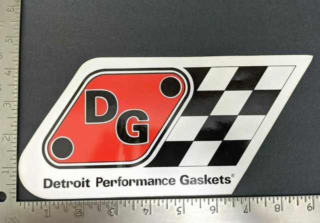 Vintage DG Detroit Performance Gaskets 9" Large Sticker Drag Racing Hot ...