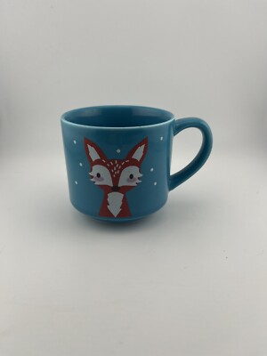 Caribou Coffee 2014 turquoise fox mug | eBay
