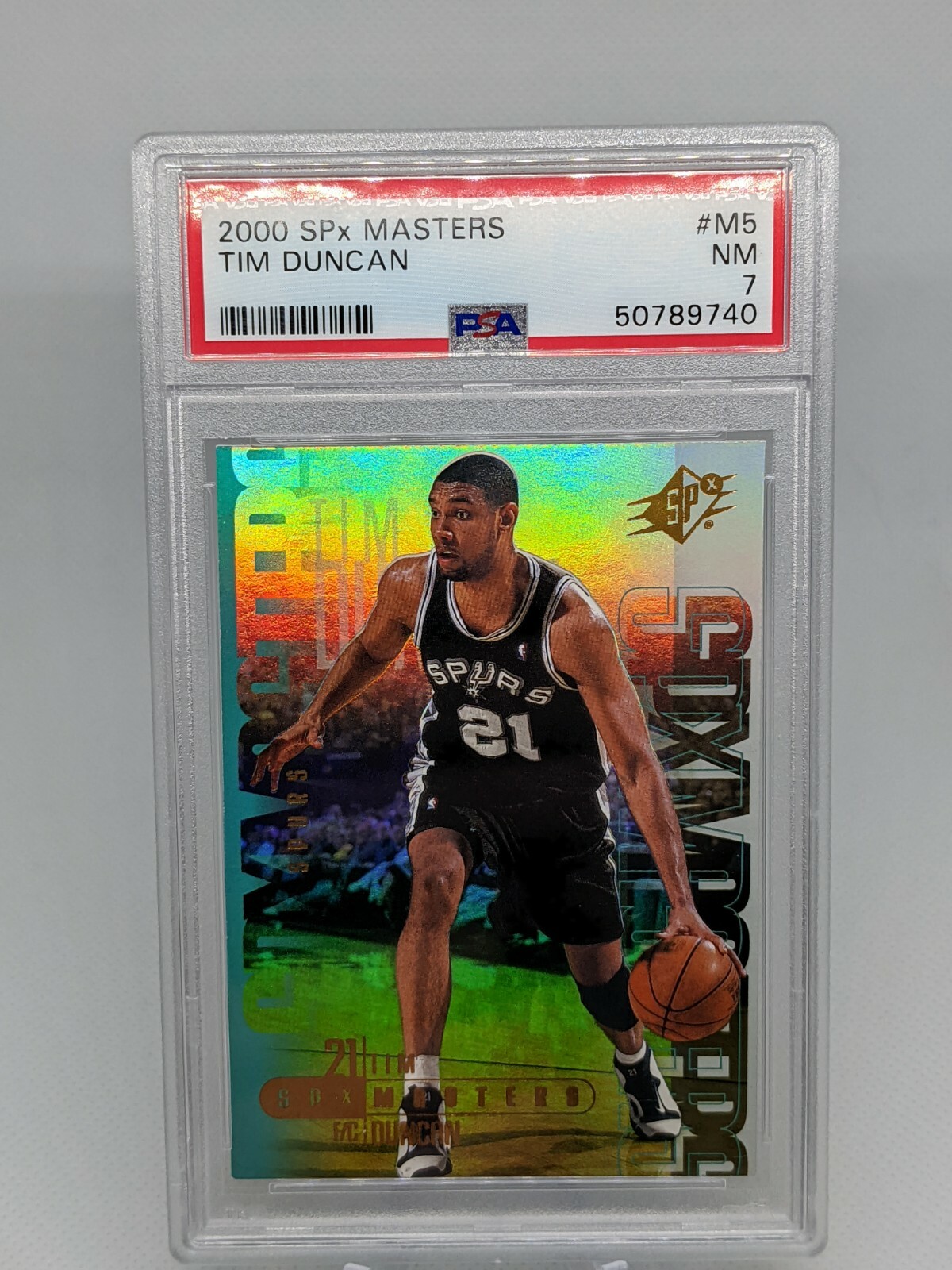 Tim Duncan 2000 Upper Deck SPX Masters #M5 Holo Foil PSA 7 NM | eBay