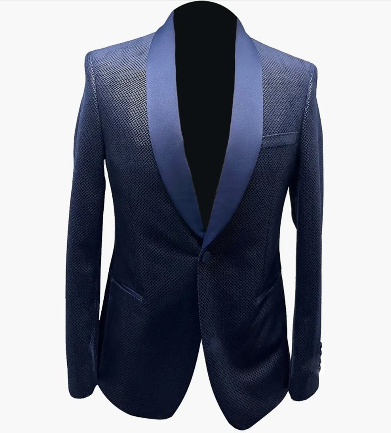 NWOT Men's 40R IKE EVENING by IKE BEHAR Velvet Shawl Collar One-Button ...